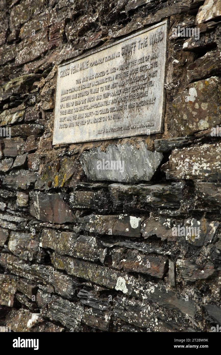 Plaque at the Cross Vein disused lead mine (aka Snuff the Wind ...