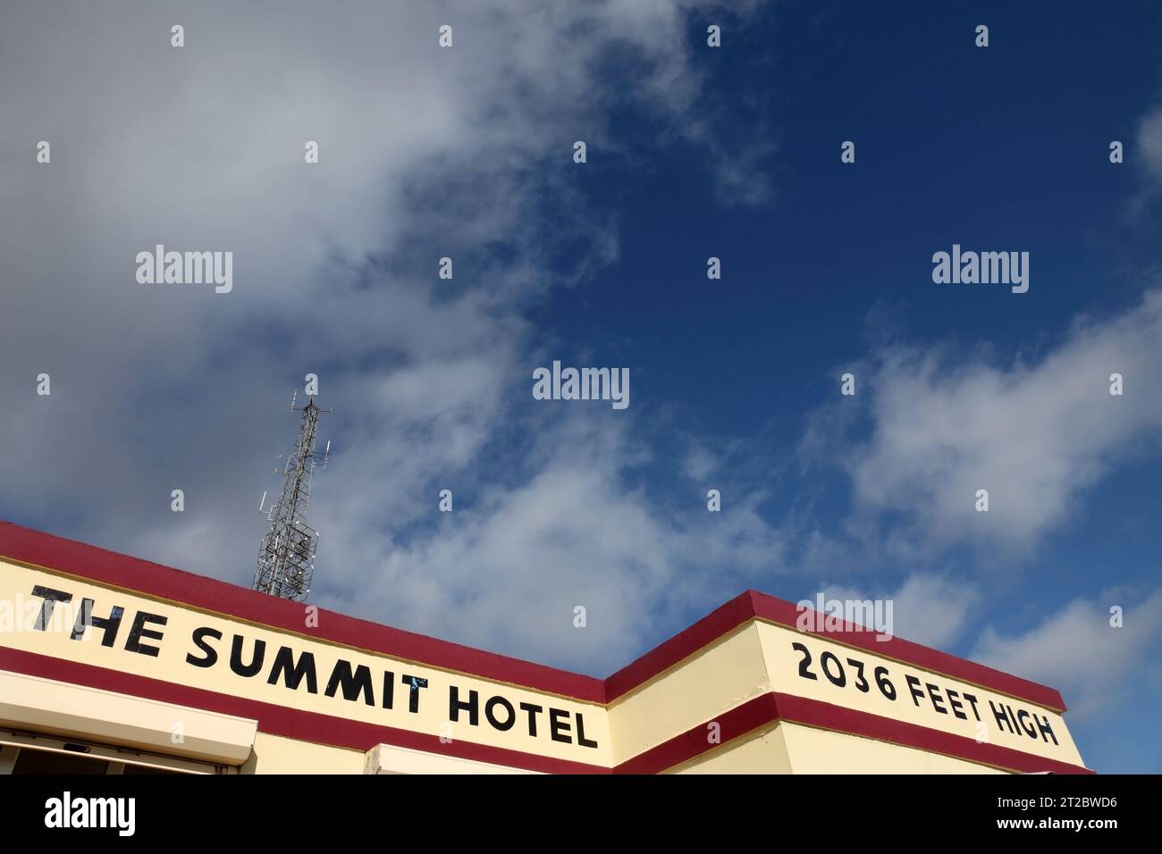 The Summit Hotel at the top of Snaefell, Isle of Man Stock Photo - Alamy
