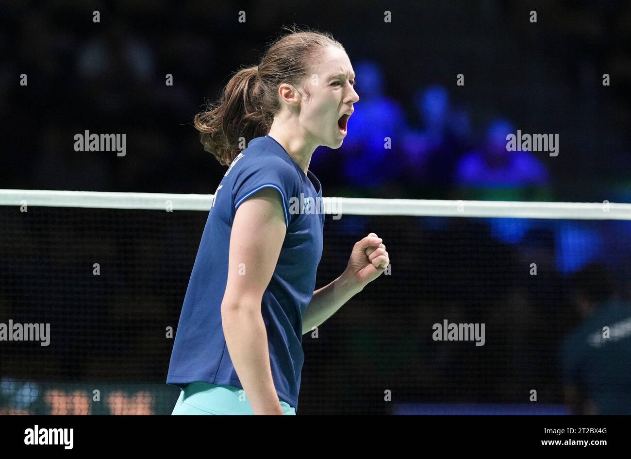 Jyske 18 October 2023. Women's singles Line Christophersen (photo) wins ...