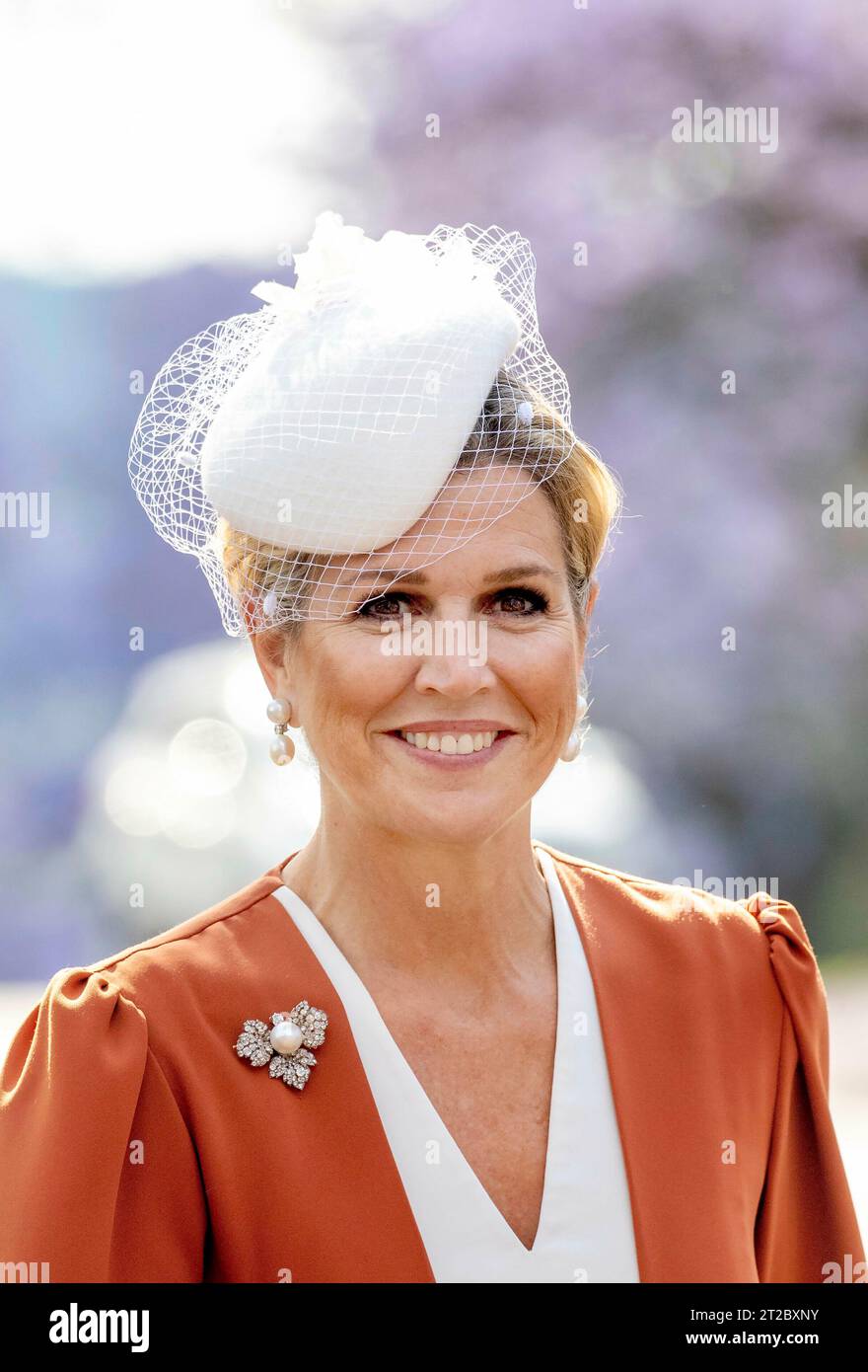 Queen Maxima of The Netherlands at the Jacaranda trees in Pretoria, on ...