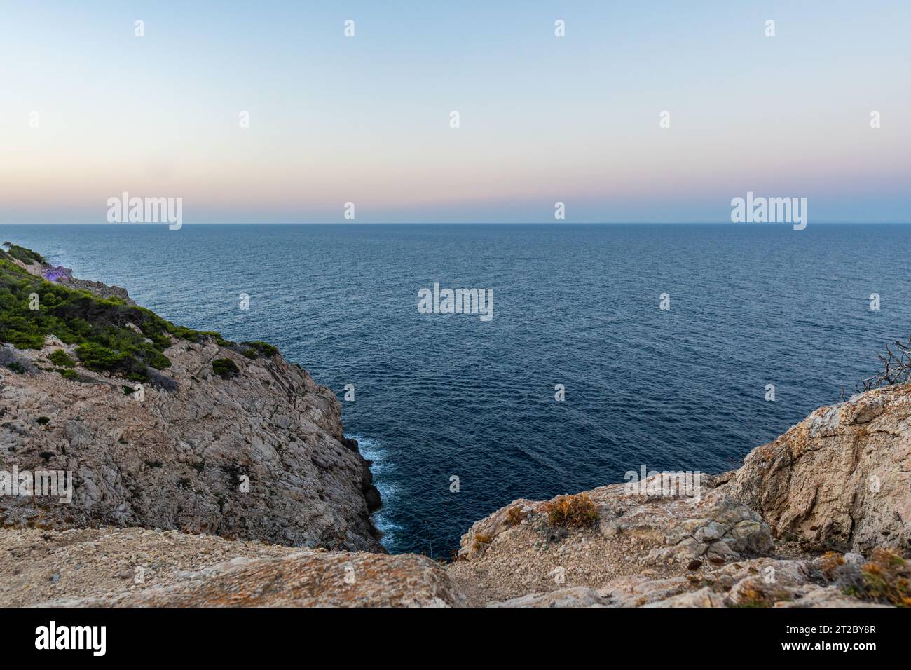 The beautiful coast with the turquoise water of the Mediterranean Sea ...