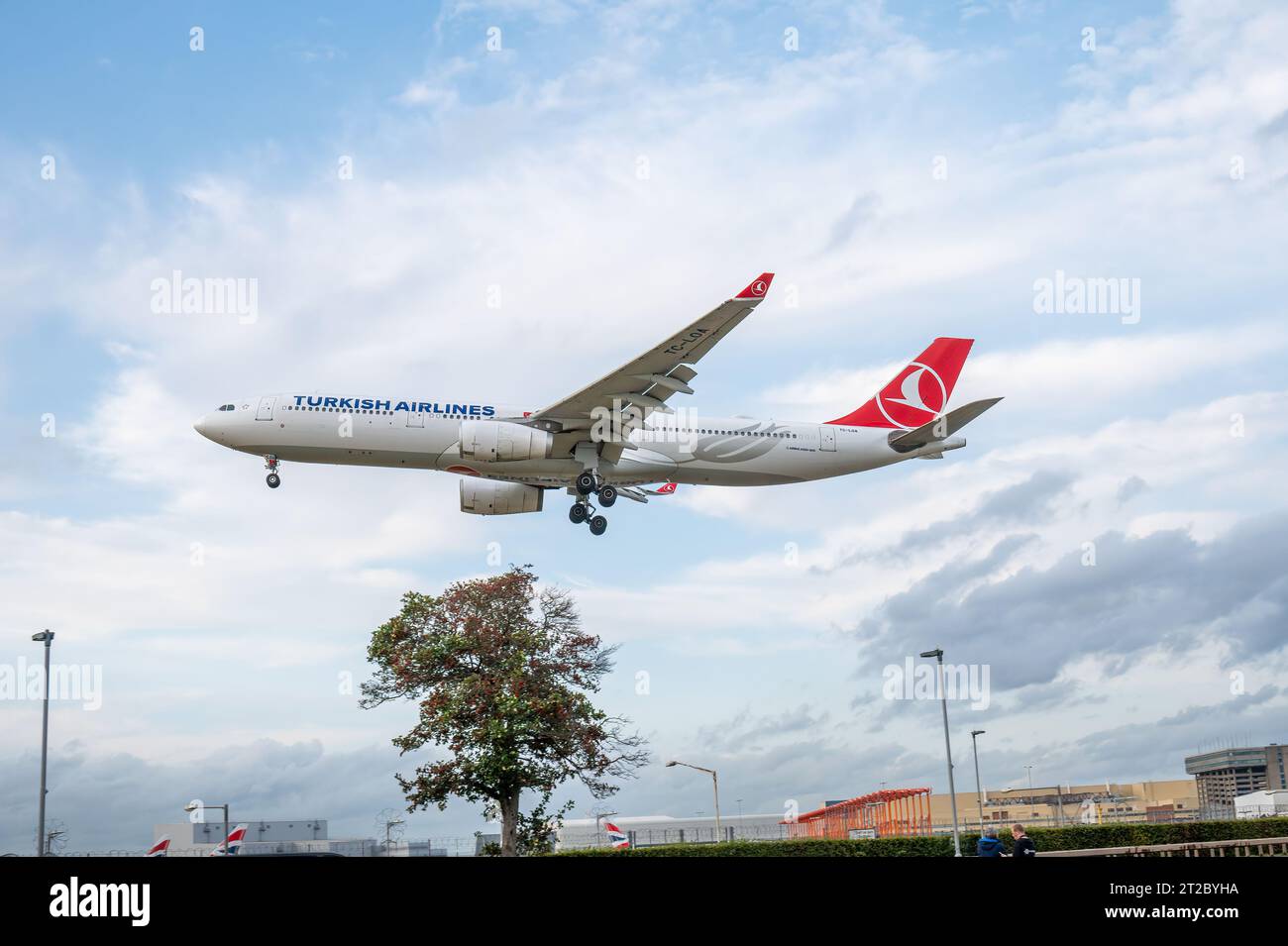 LONDON, ENGLAND - SEPTEMBER 26, 2023: Turkish Airlines Airbus A330 ...