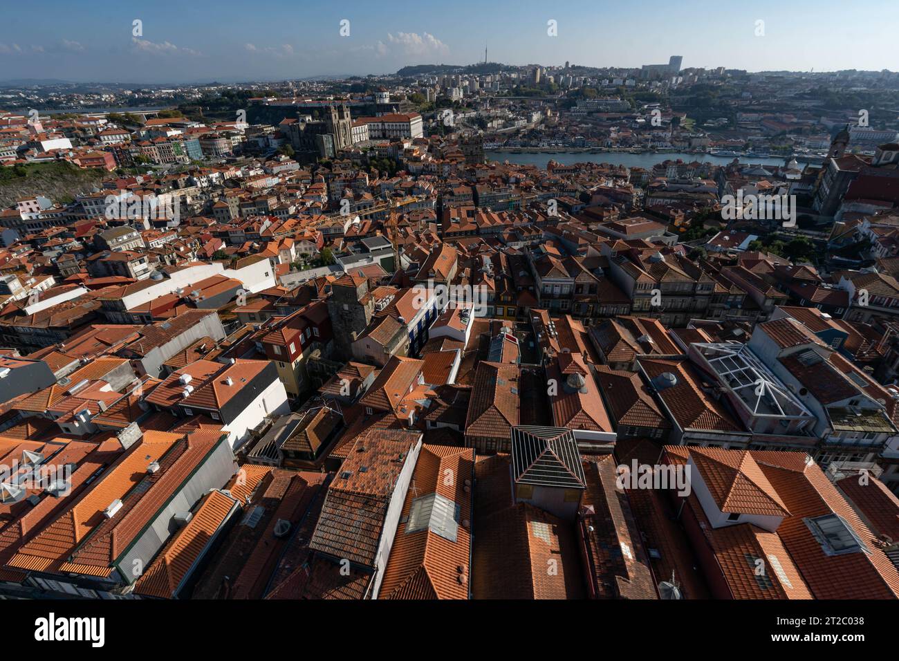 Aerial View of Porto from the Top of Torre dos Clérigos, Porto ...