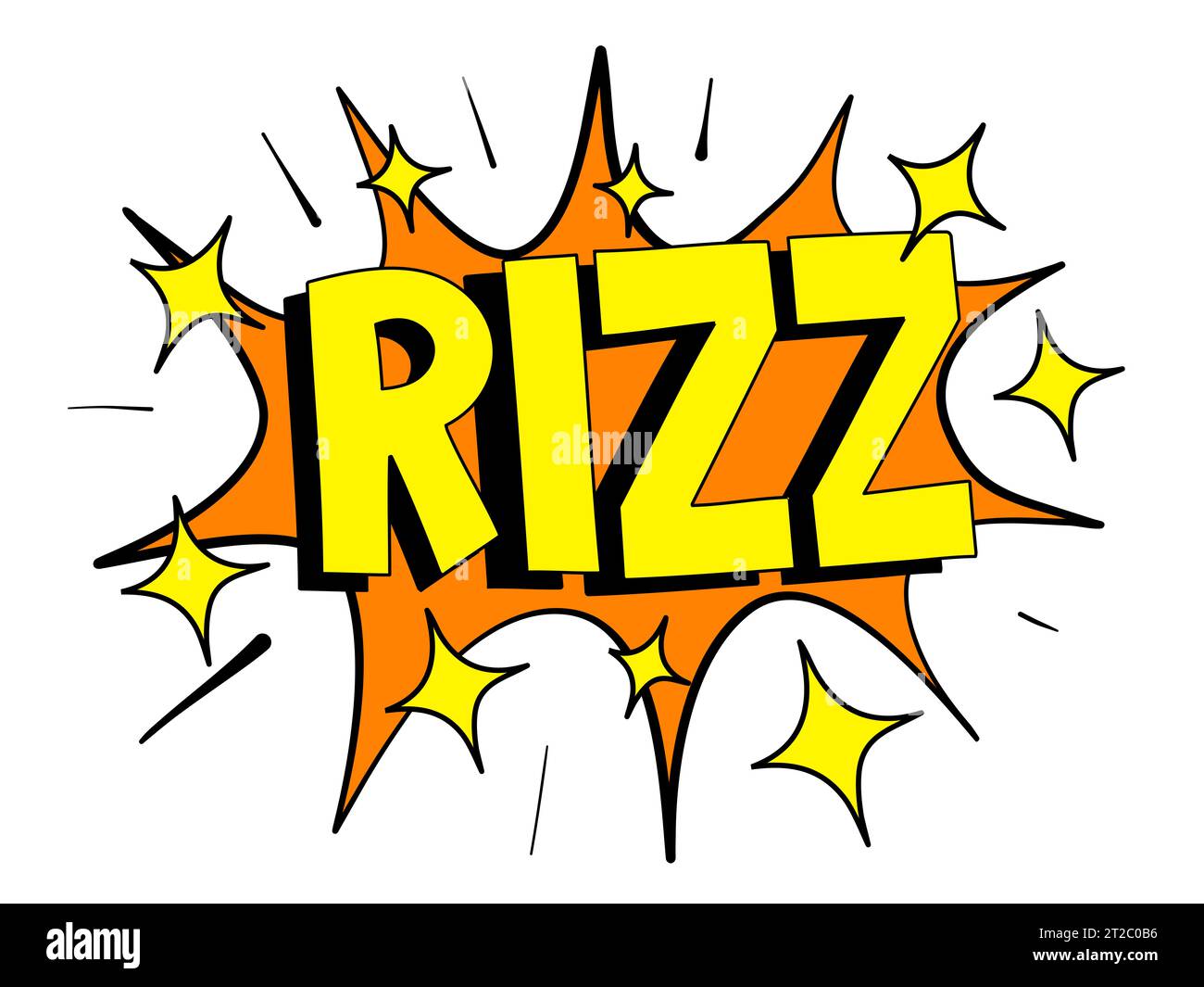 Rizz - charisma and being charismatic and charming. Text and shiny and ...