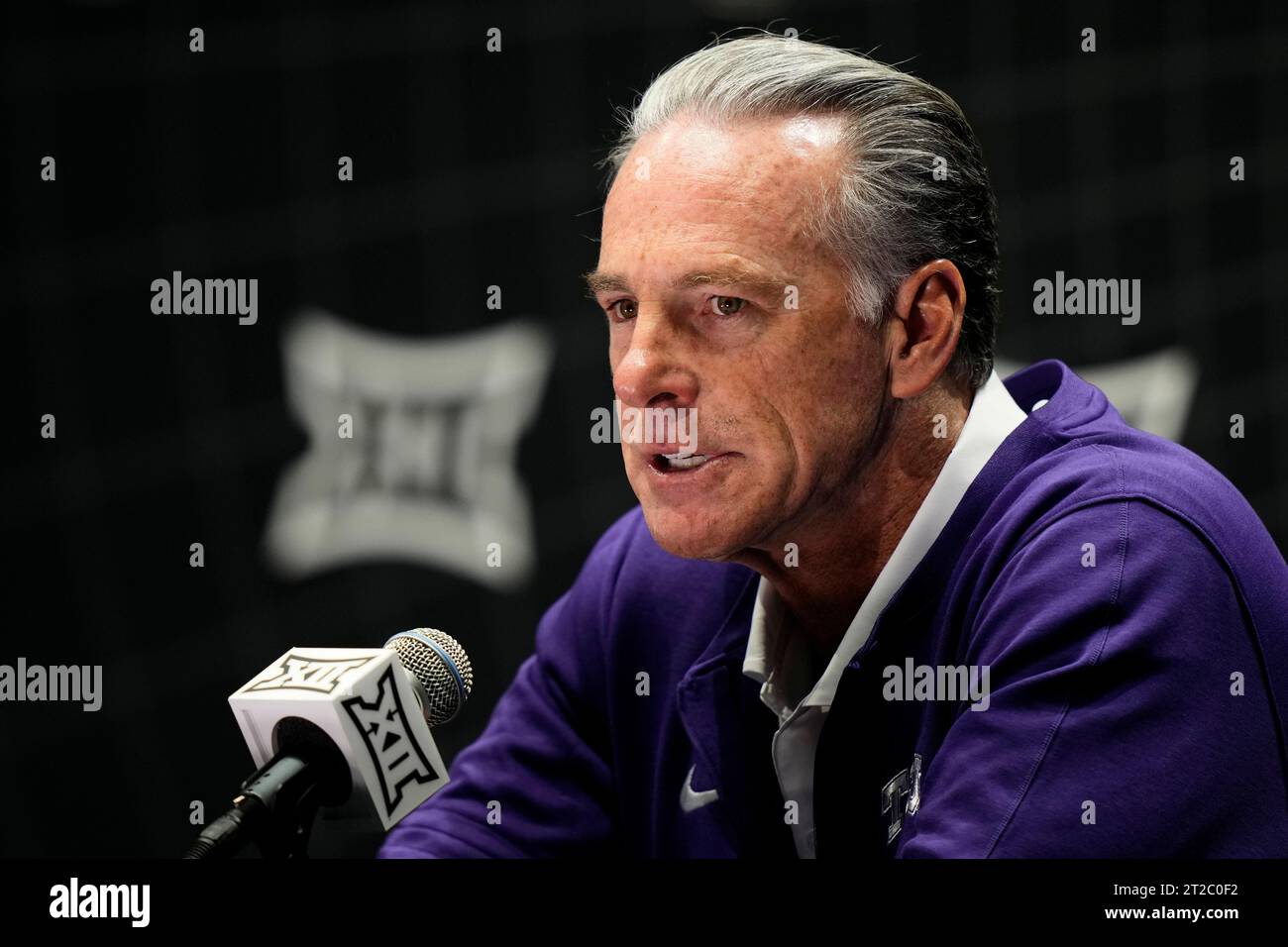 TCU coach Jamie Dixon speaks to the media during the NCAA college Big ...