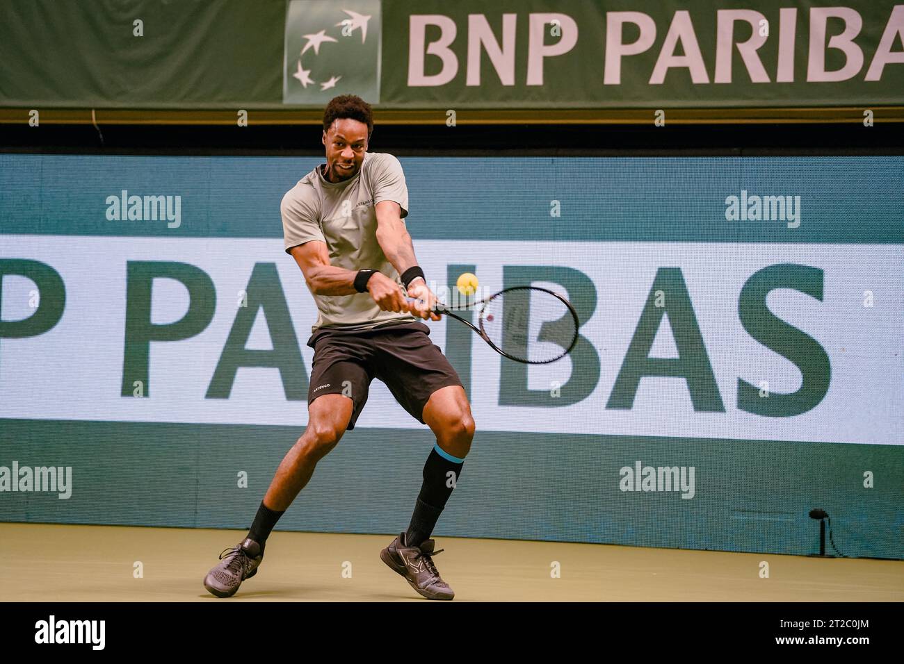 Stockholm, Kungliga tennishallen, Gaël Monfils against Márton Fucsovics ...