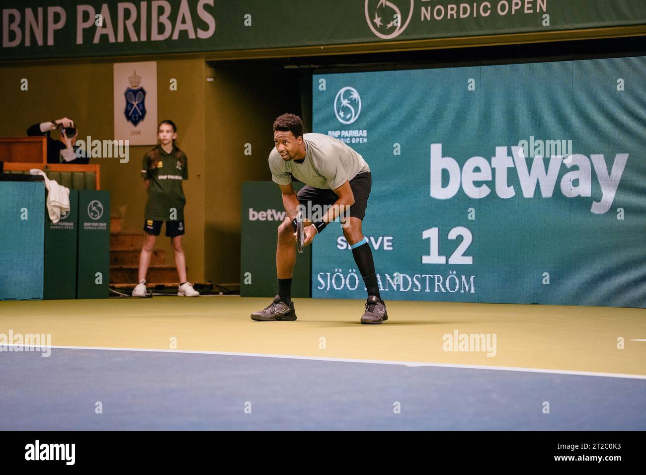 Stockholm, Kungliga tennishallen, Gaël Monfils against Márton Fucsovics ...