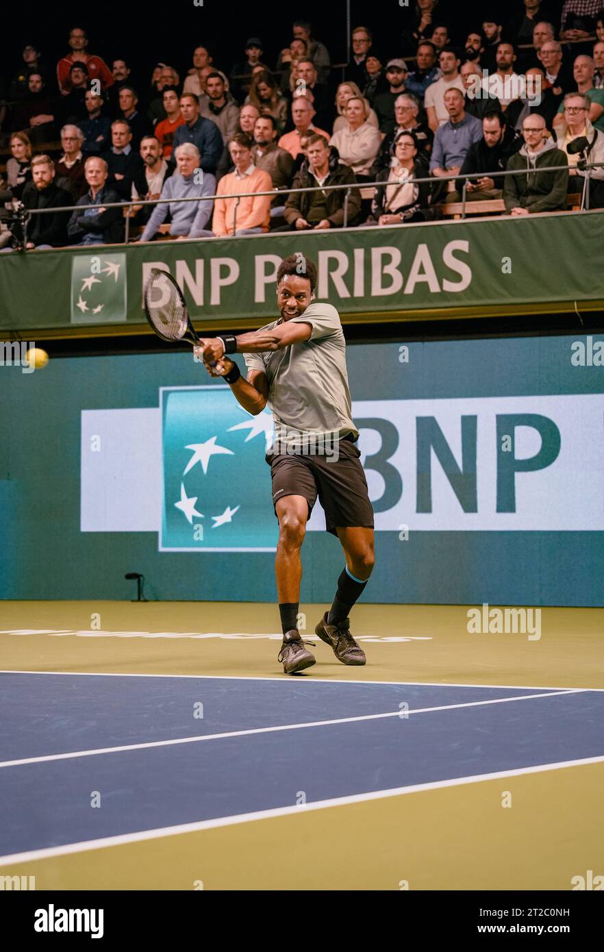 Stockholm, Kungliga tennishallen, Gaël Monfils against Márton Fucsovics ...
