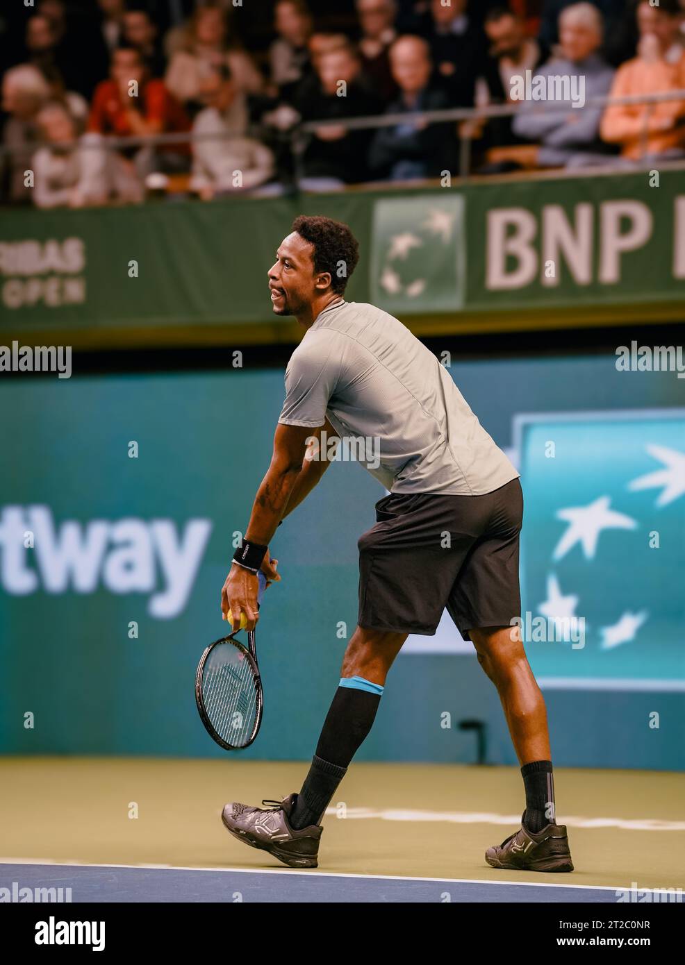 Stockholm, Kungliga tennishallen, Gaël Monfils against Márton Fucsovics ...