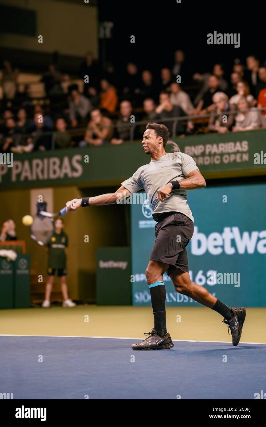 Stockholm, Kungliga tennishallen, Gaël Monfils against Márton Fucsovics ...