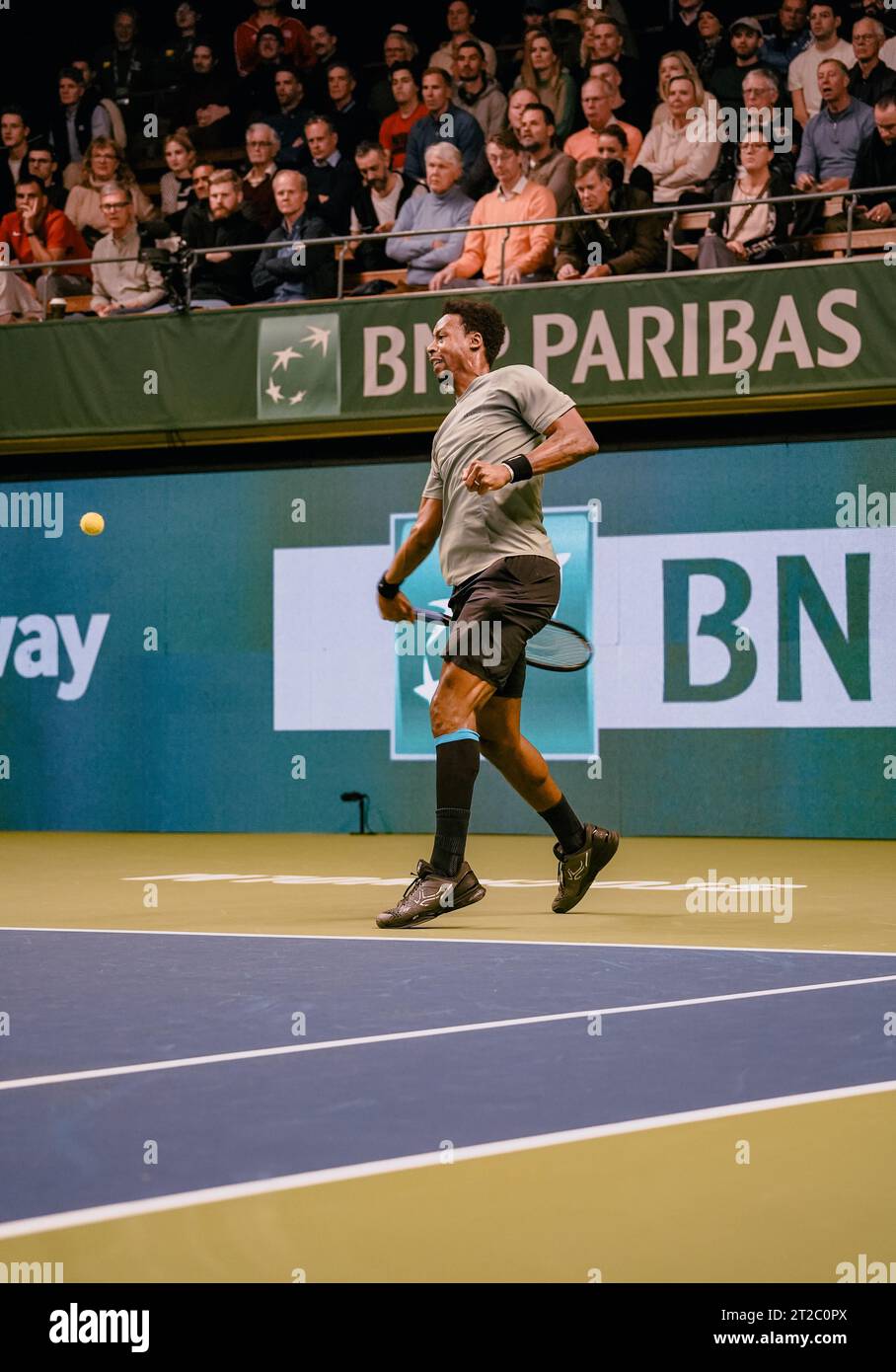Stockholm, Kungliga tennishallen, Gaël Monfils against Márton Fucsovics ...