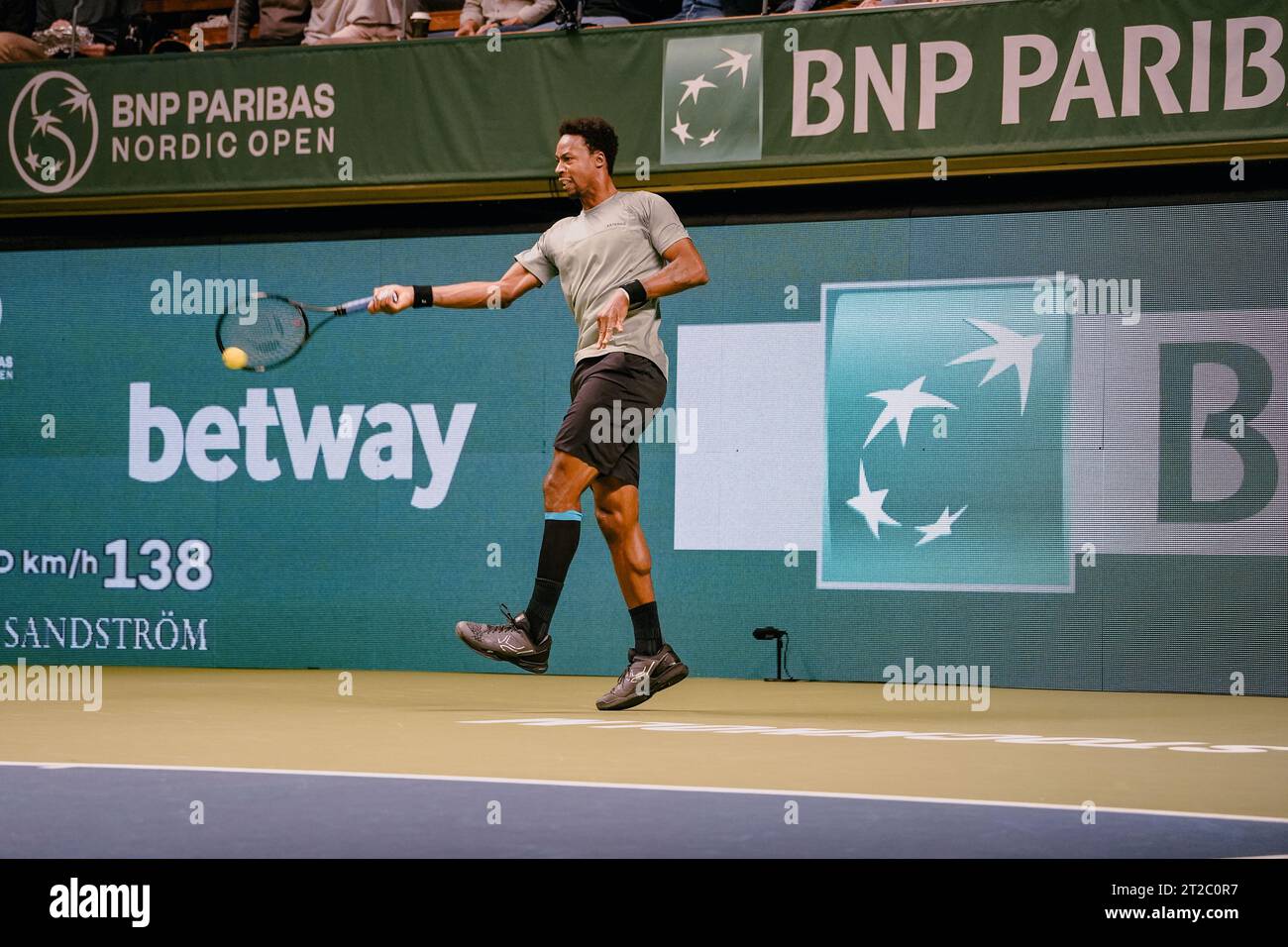 Stockholm, Kungliga tennishallen, Gaël Monfils against Márton Fucsovics ...