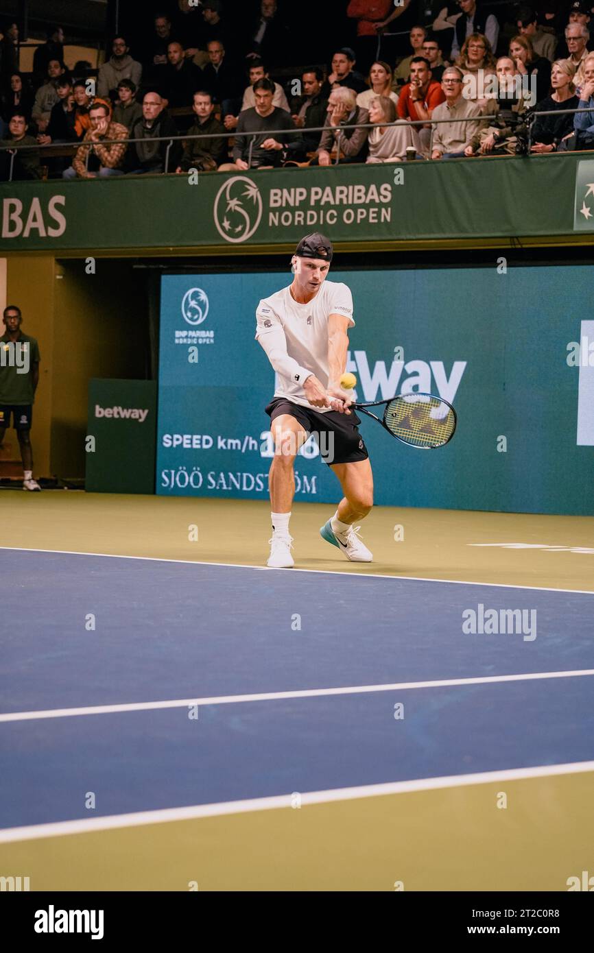 Stockholm, Kungliga tennishallen, Gaël Monfils against Márton Fucsovics ...