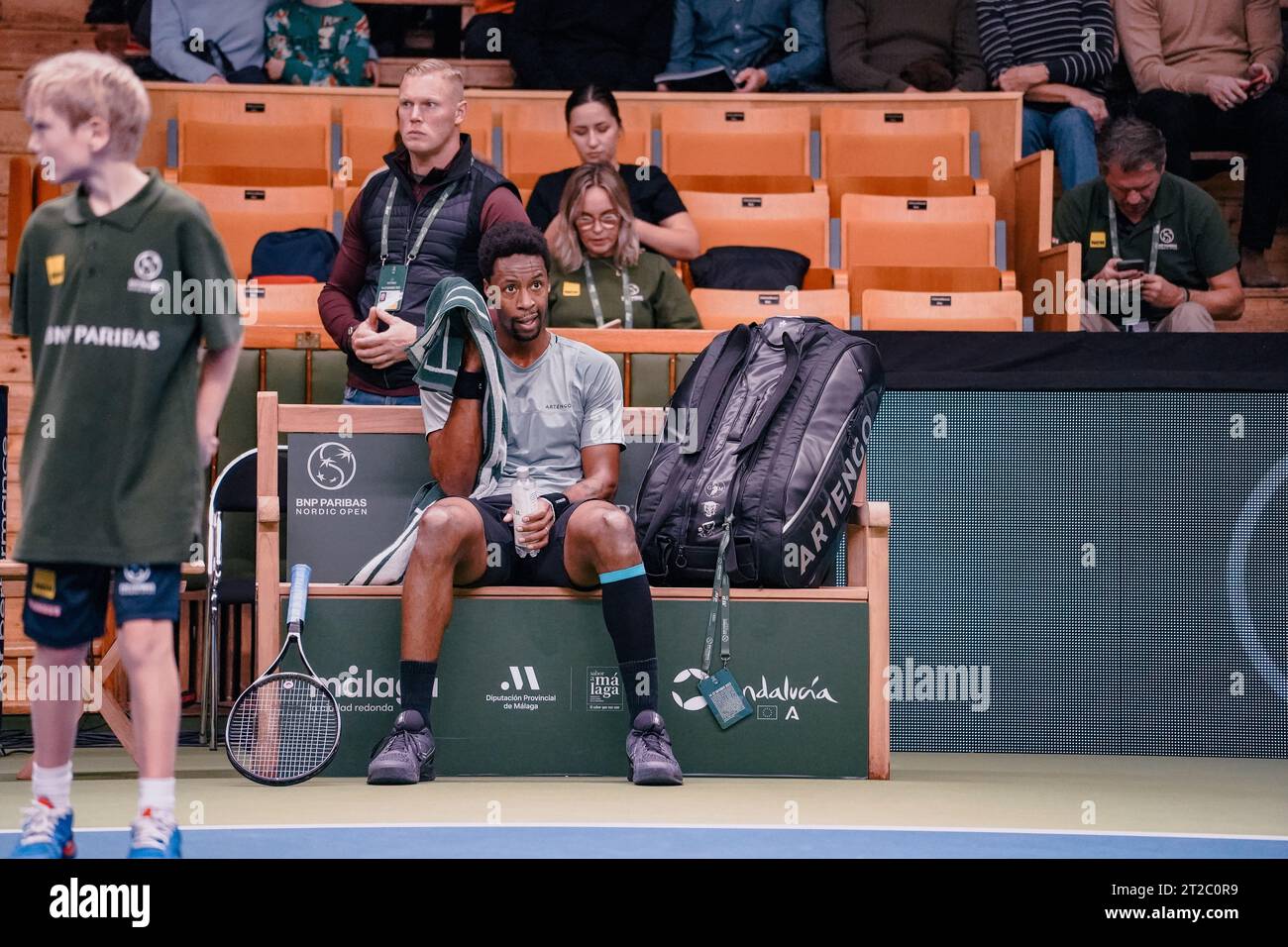 Stockholm, Kungliga tennishallen, Gaël Monfils against Márton Fucsovics ...