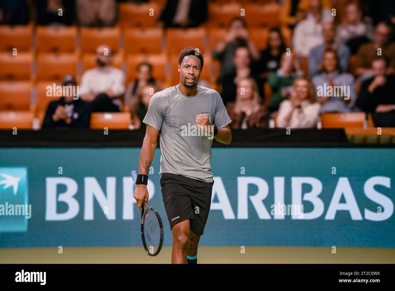 Stockholm, Kungliga tennishallen, Gaël Monfils against Márton Fucsovics ...
