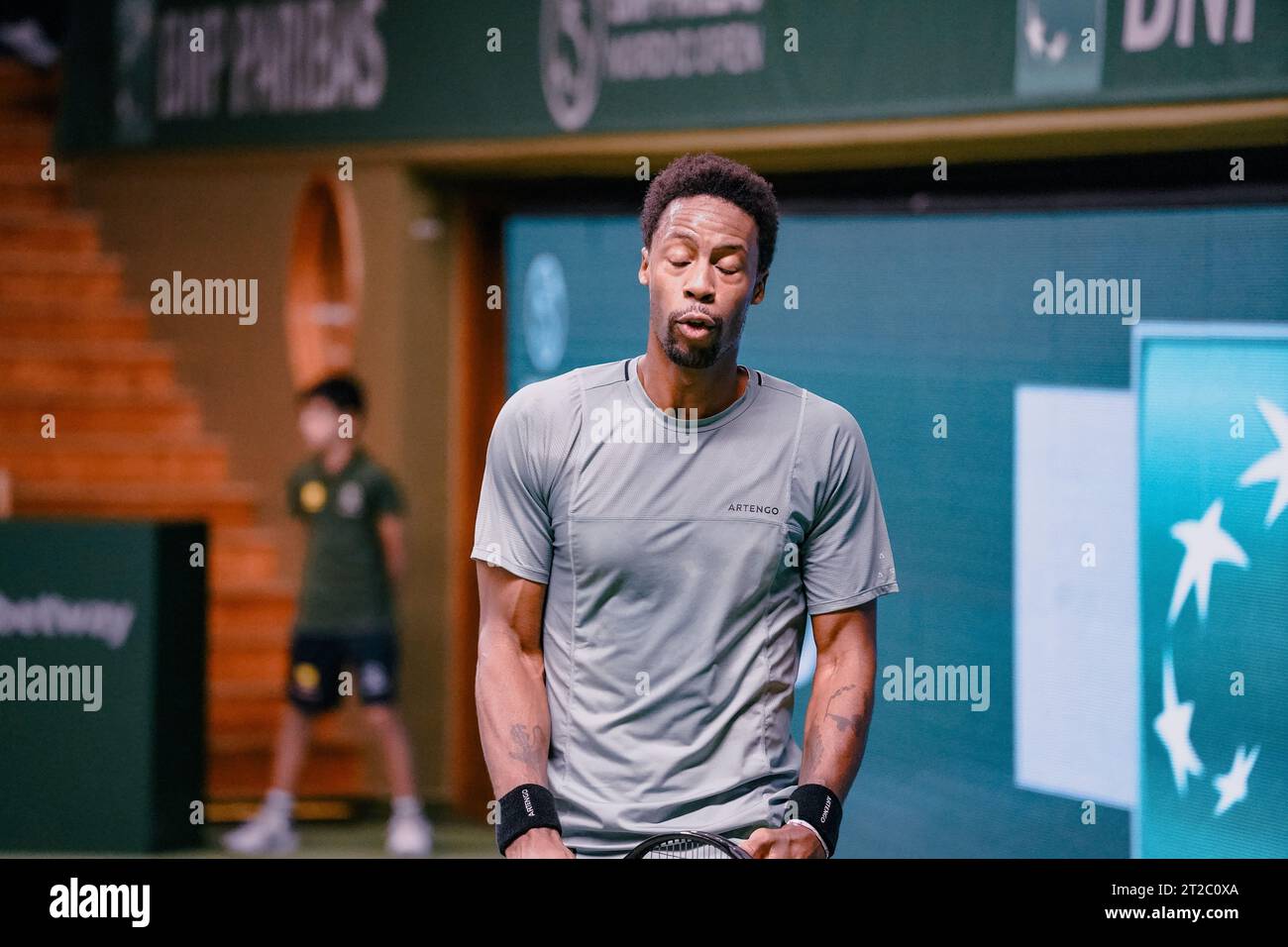 Stockholm, Kungliga tennishallen, Gaël Monfils against Márton Fucsovics ...