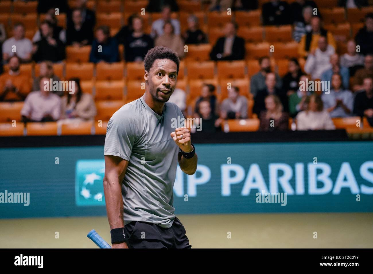 Stockholm, Kungliga tennishallen, Gaël Monfils against Márton Fucsovics ...
