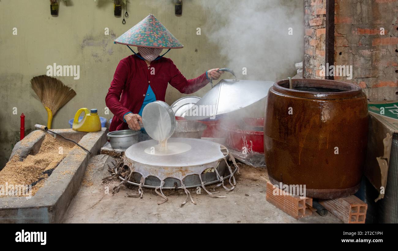 Making Rice Cake, Mekong Delta, Vietnam Stock Photo - Alamy