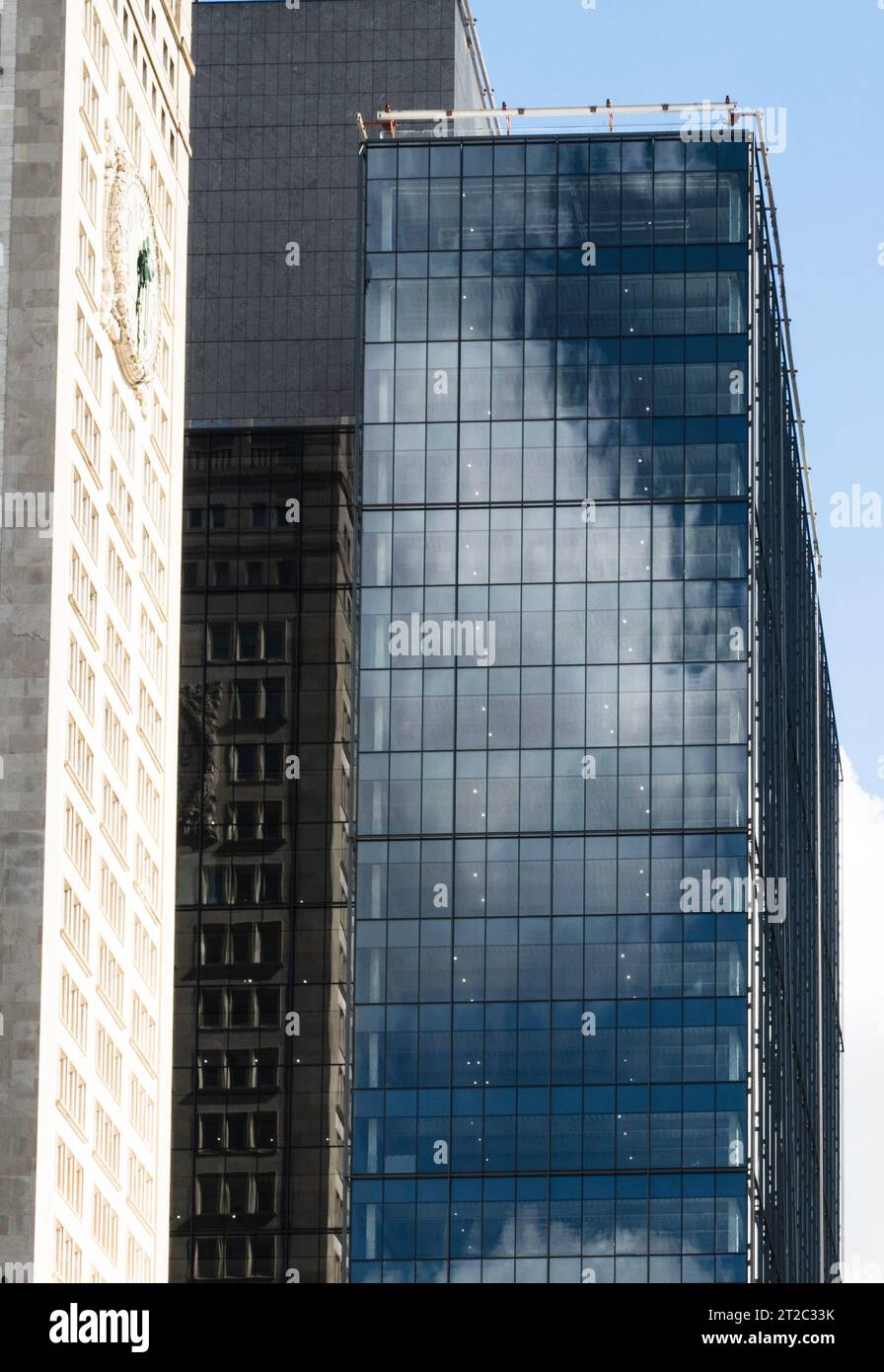 The expansion at the MetLife Tower is a modern glass structure, 2023 ...