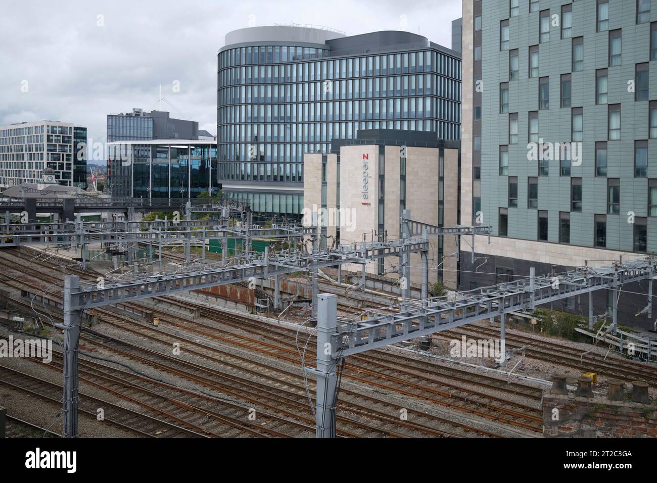 Rail Tracks at Cardiff Central Railway Station Cardiff South Wales UK ...