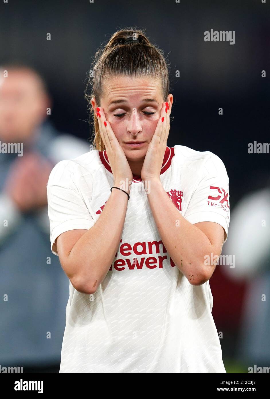 Manchester United's Ella Toone appears dejected after the UEFA Women's ...