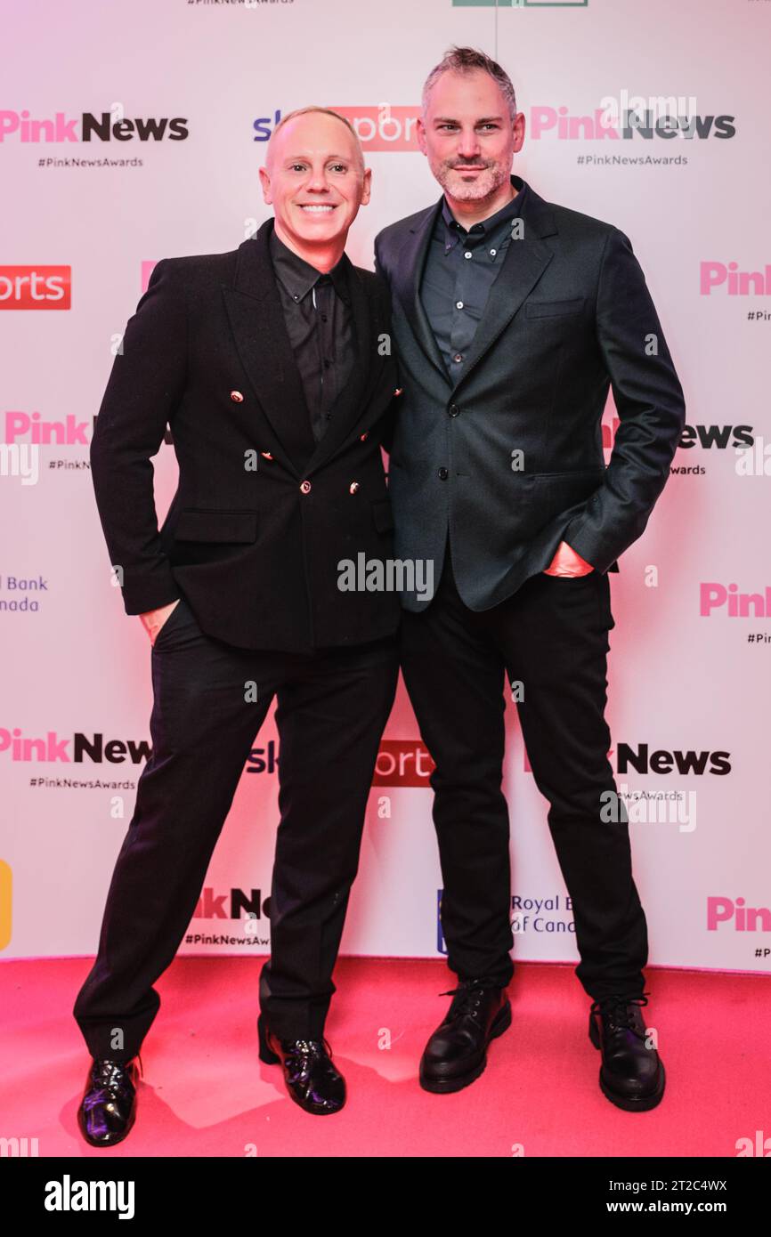 London, UK. 18th Oct, 2023. Rob Rinder and partner. The Pink News ...
