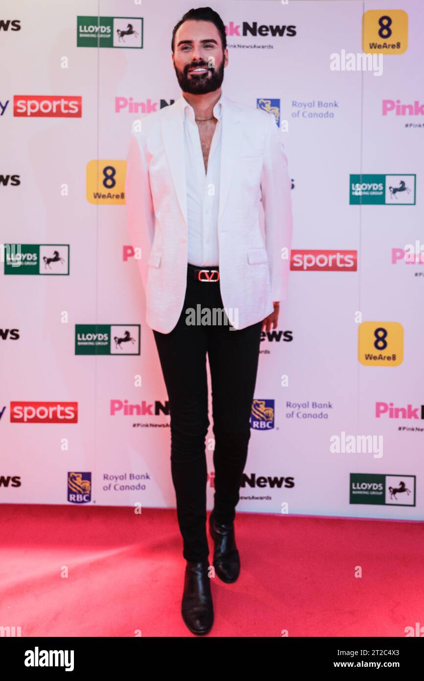 London, UK. 18th Oct, 2023. Rylan Clark, tv presenter. The Pink News ...