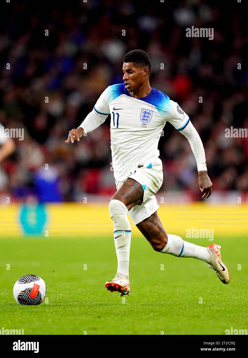 England’s Marcus Rashford during the UEFA Euro 2024 qualifying match at ...
