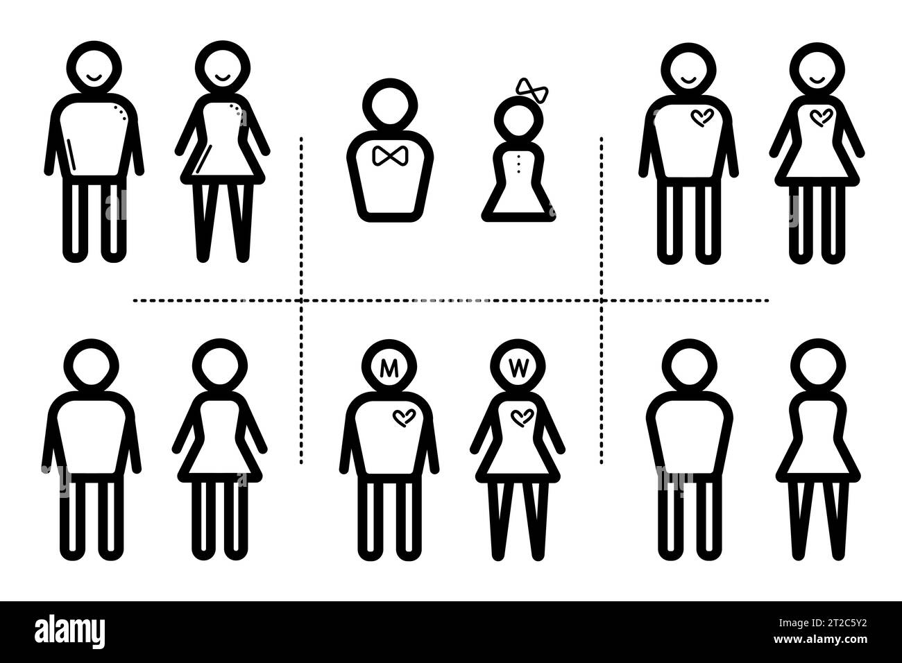 Black And White Gender Symbols