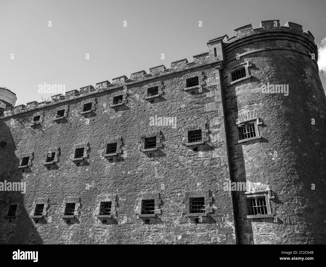 Old celtic castle with towers, Cork City Gaol prison in Ireland ...