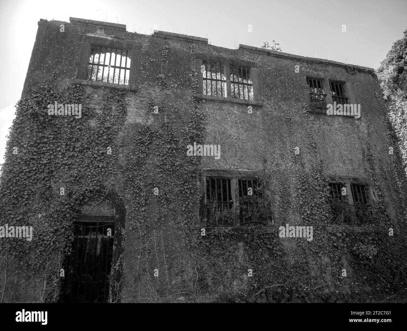 Old celtic castle tower walls, Cork City Gaol prison in Ireland ...