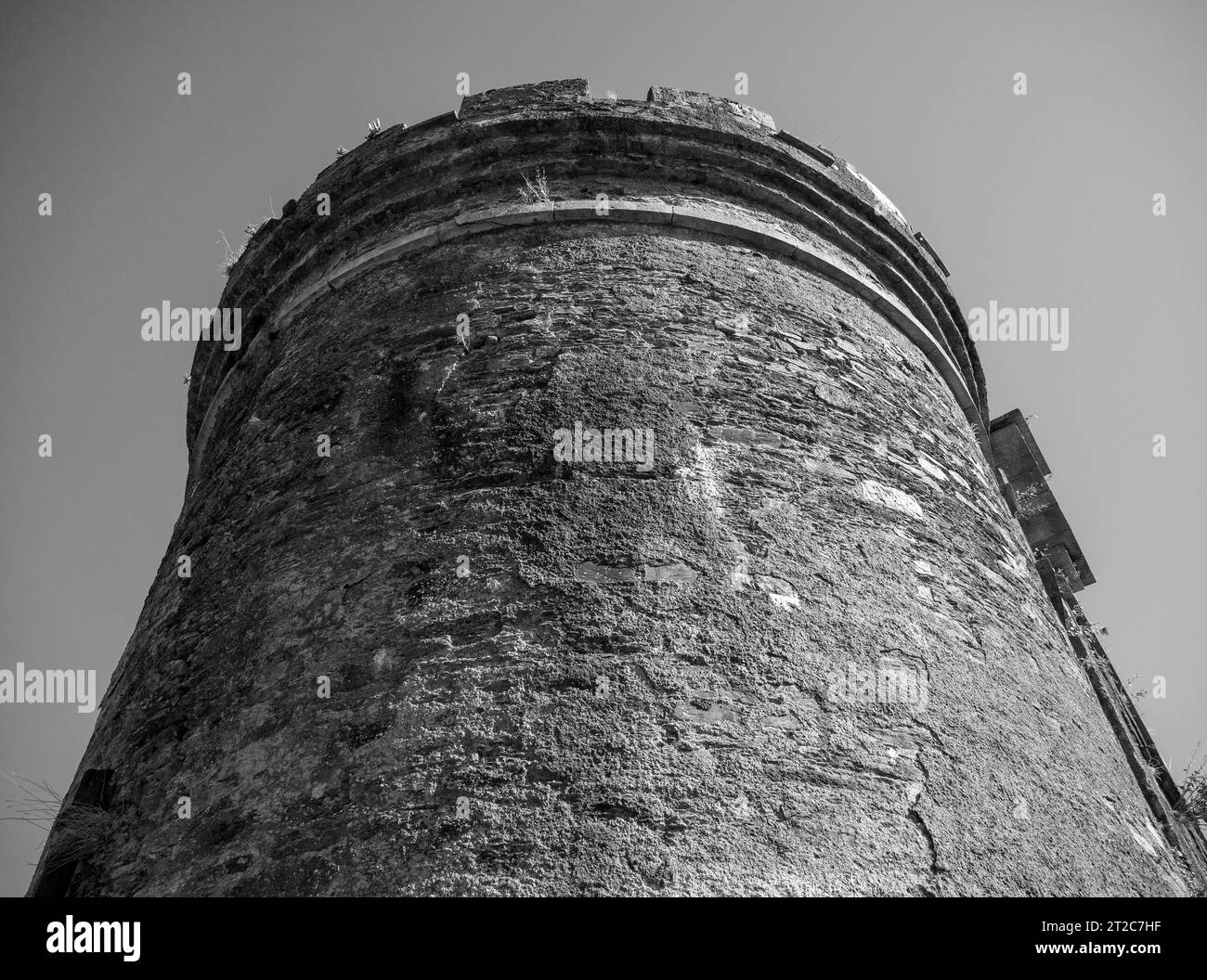 Old celtic castle tower walls, Cork City Gaol prison in Ireland ...