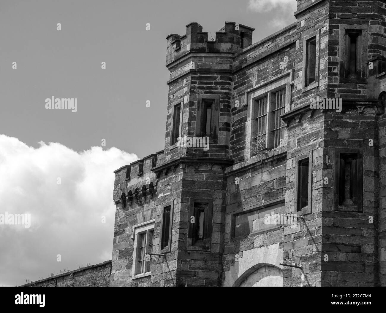 Old celtic castle tower walls, Cork City Gaol prison in Ireland ...