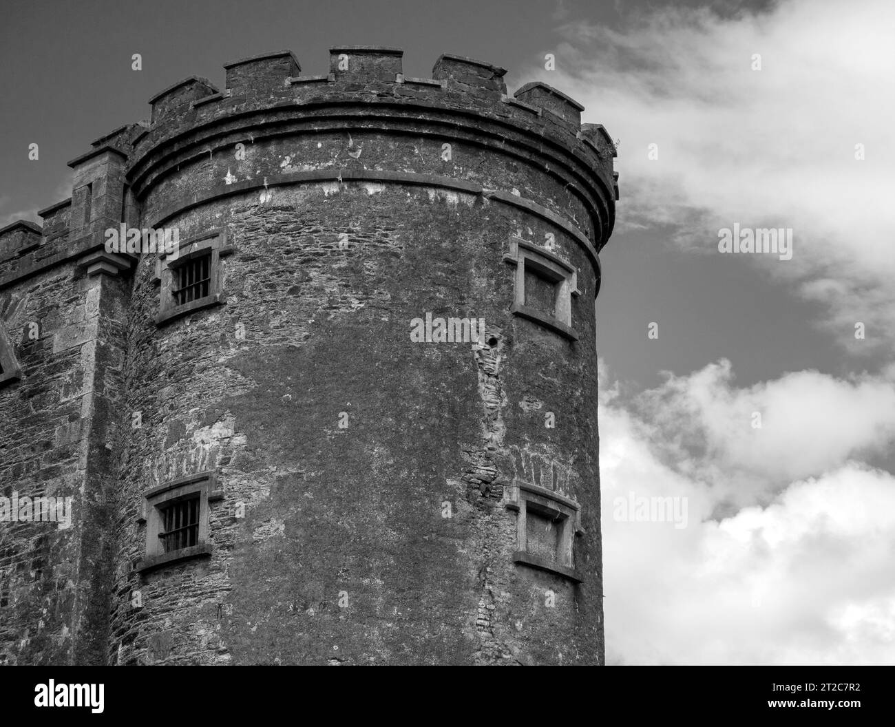 Old celtic castle tower walls, Cork City Gaol prison in Ireland ...