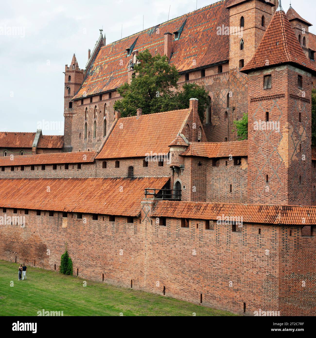 The 13th Century Teutonic Malbork Castle medieval building and UNESCO ...