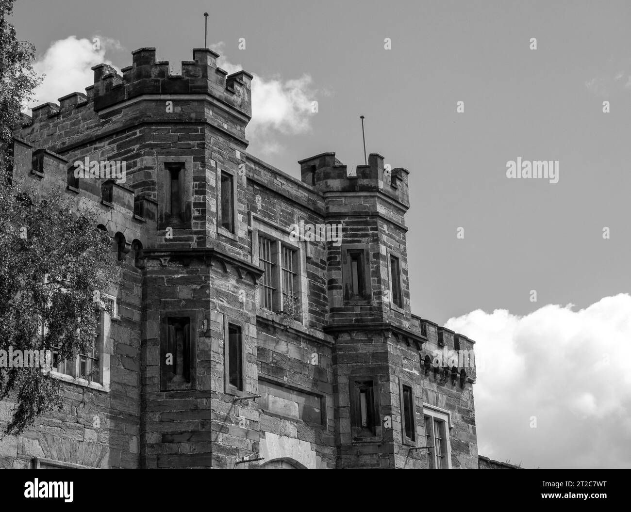 Old celtic castle tower walls, Cork City Gaol prison in Ireland ...
