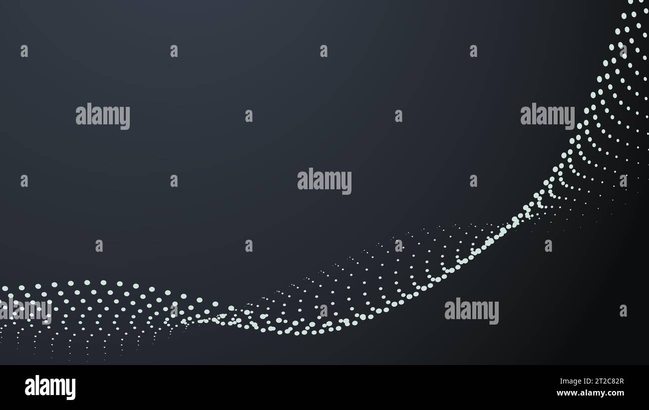 Technology abstract background. Abstract Flowing dot particles ...