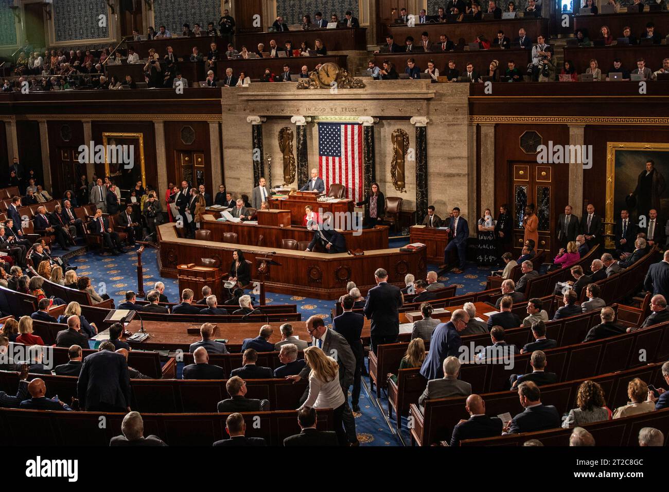 Washington, USA. 18th Oct, 2023. Representatives cast their votes for ...