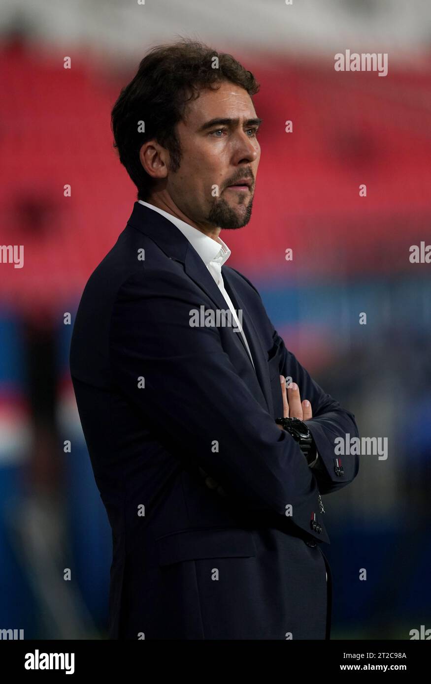 Paris Saint-Germain manager Joselyn Precheur before the UEFA Women's ...