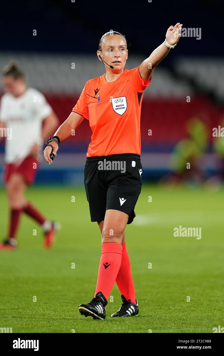 Referee Ivana Projkovska during the UEFA Women's Champions League ...