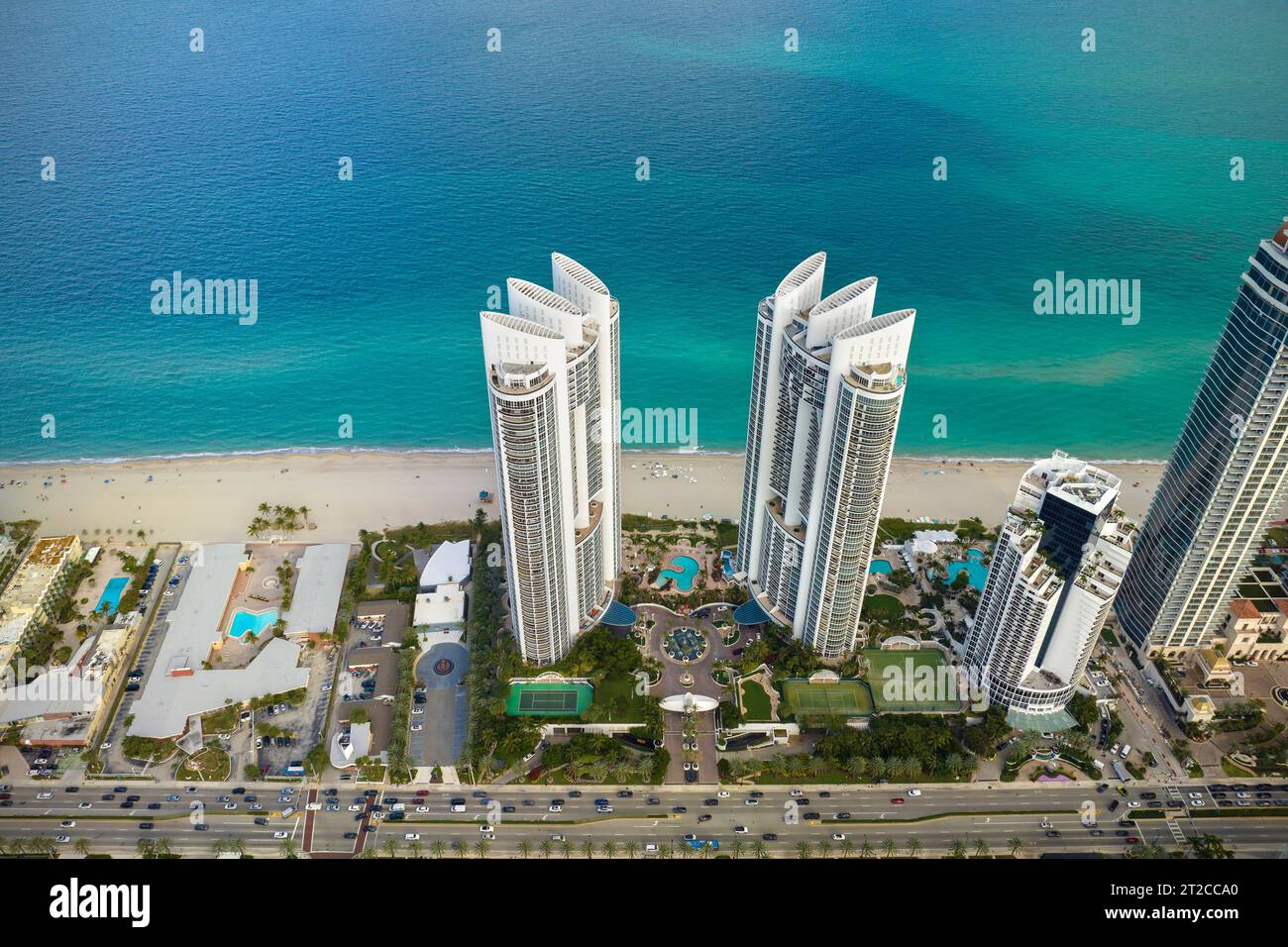 Sunny Isles Beach city with luxurious highrise hotels and condo ...