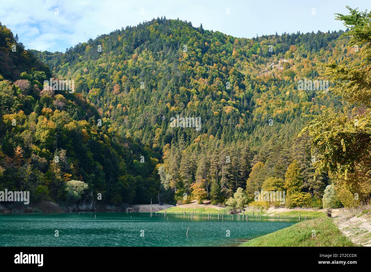 Bolu, Turkey - October 15 2023: View of Suluklu Lake Natural Park which ...