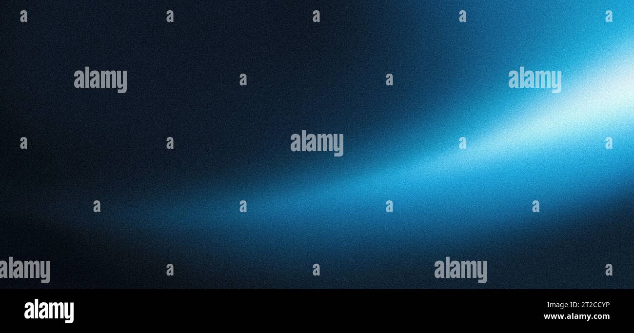 Light blue ray dark blue background grainy gradient noise texture ...