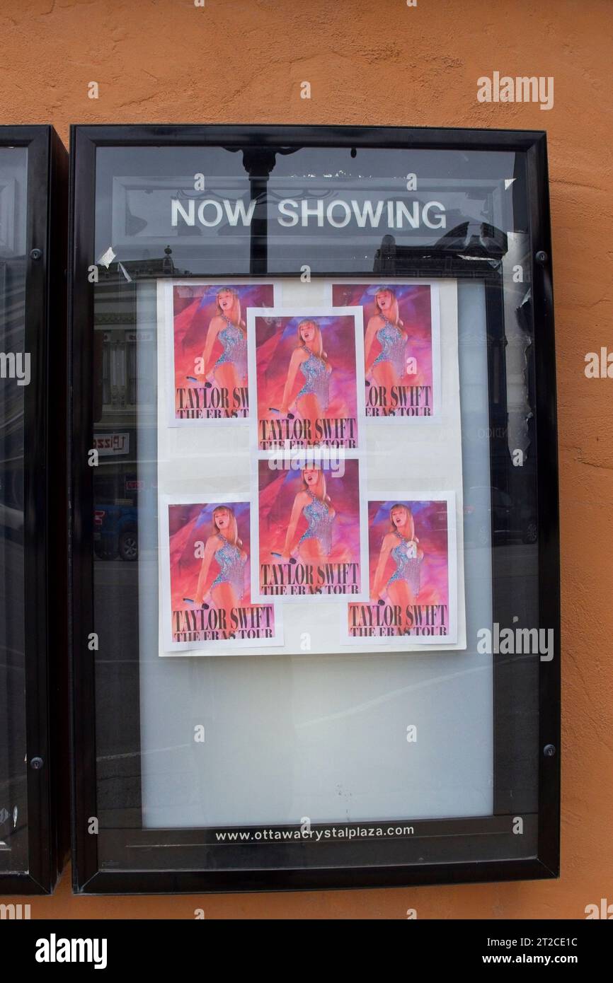 Ottawa, Kansas - October 14, 2023: Taylor Swift Eras Tour on Marquee at ... Ottawa, Kansas - October 14, 2023: Taylor Swift Eras Tour on Marquee at ...
