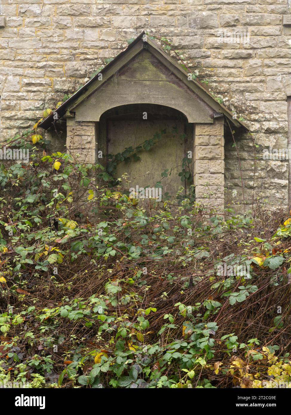 An old, abandoned building in Aldon Gutter near Onibury, South ...