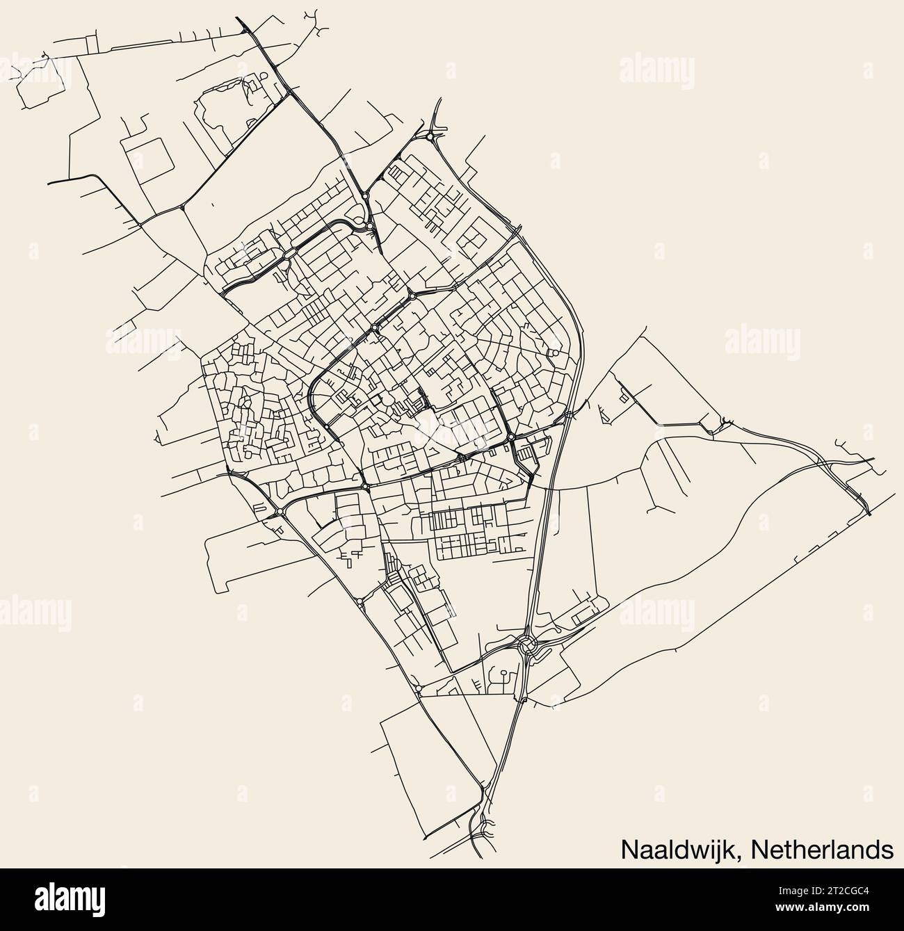 Street roads map of NAALDWIJK, NETHERLANDS Stock Vector Image & Art - Alamy