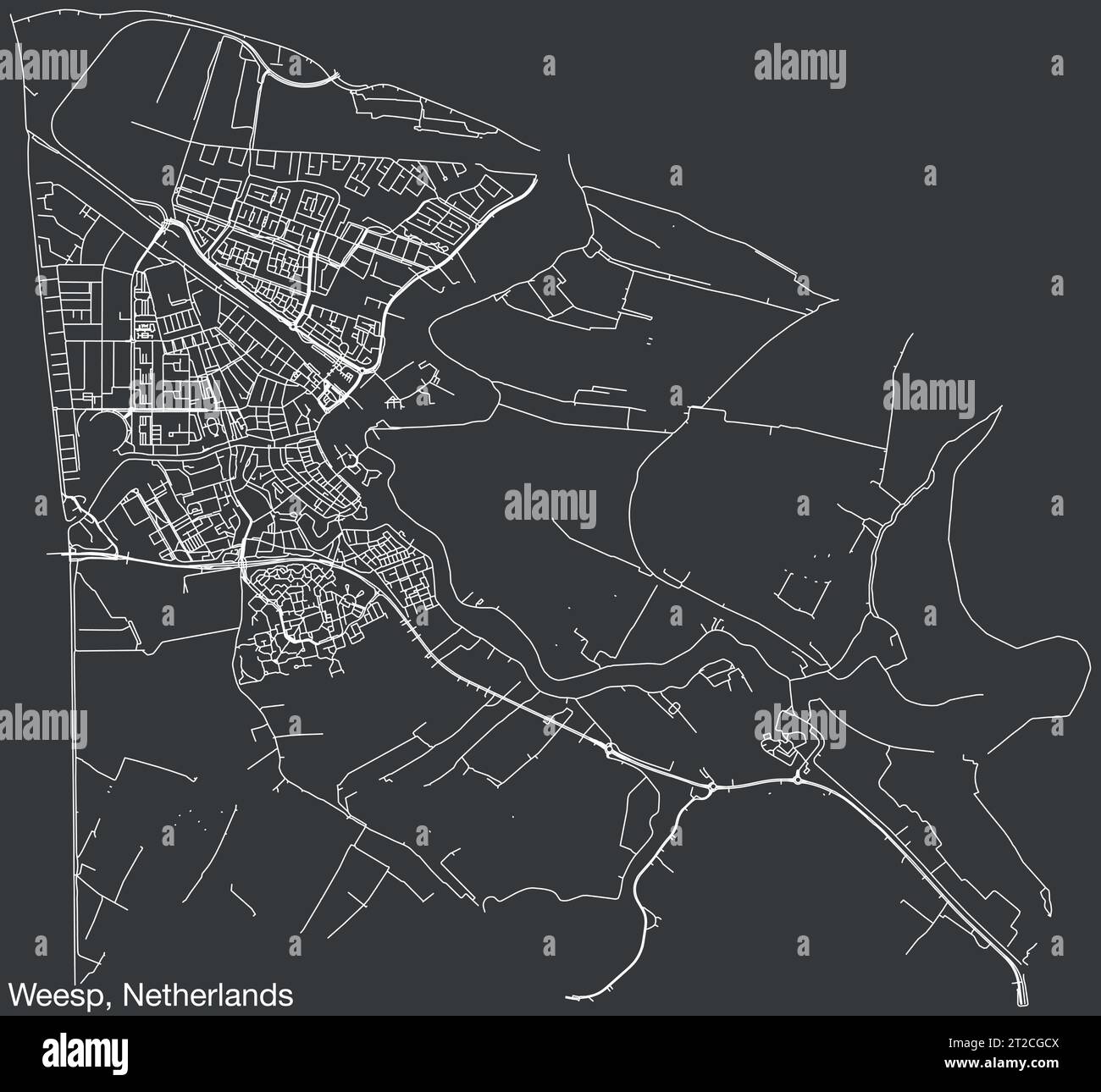 Street roads map of WEESP, NETHERLANDS Stock Vector Image & Art - Alamy