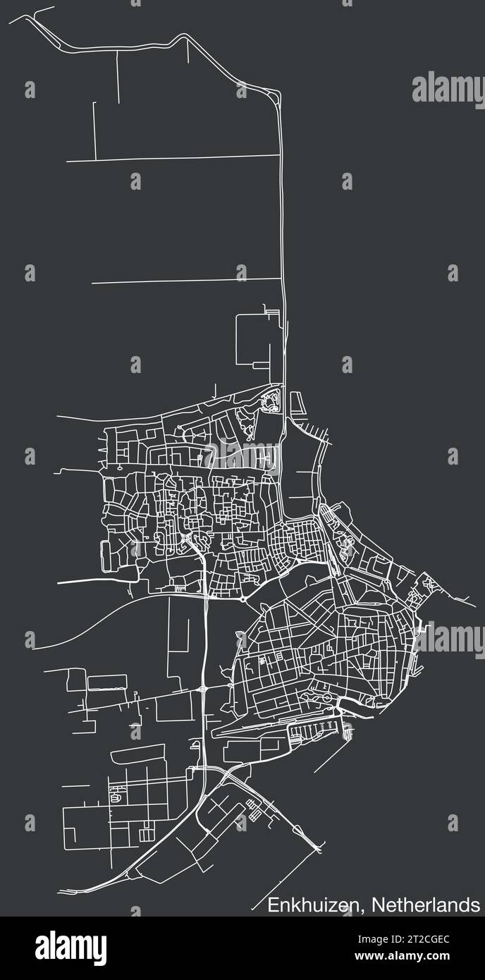 Street roads map of ENKHUIZEN, NETHERLANDS Stock Vector Image & Art - Alamy