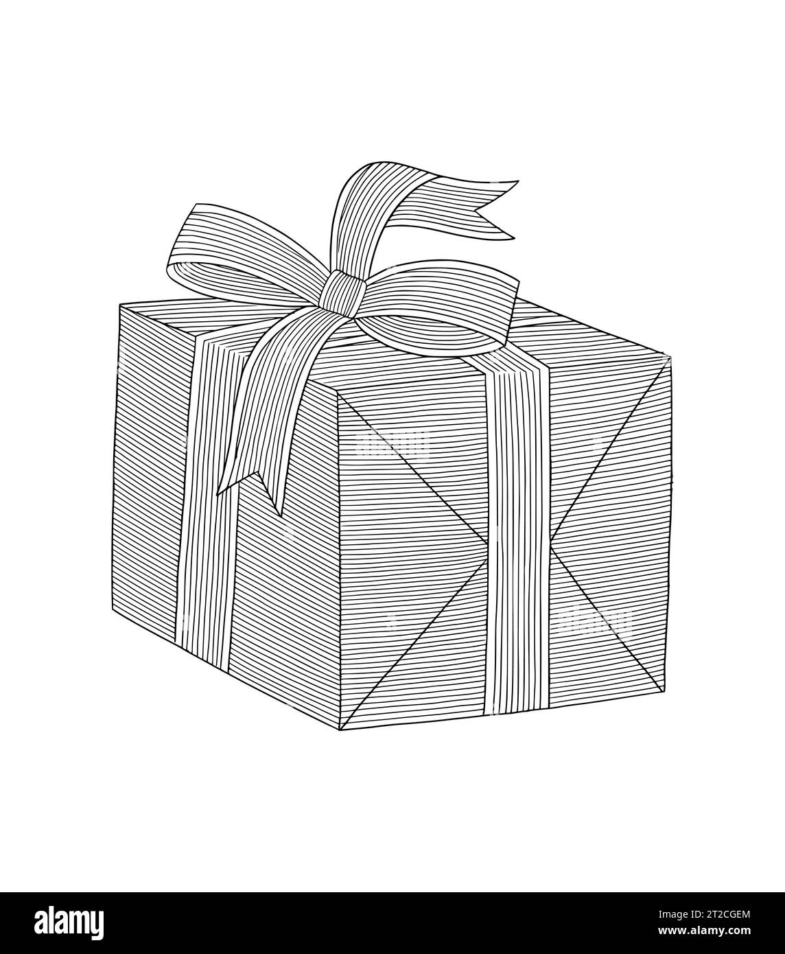 Merry christmas gift surprise Black and White Stock Photos & Images - Alamy