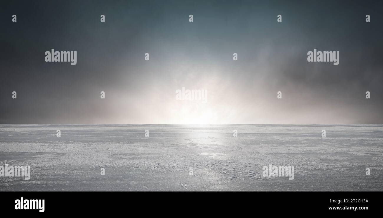 A stunning view of a cloudy sky with shades of gray, over a blacktop ...